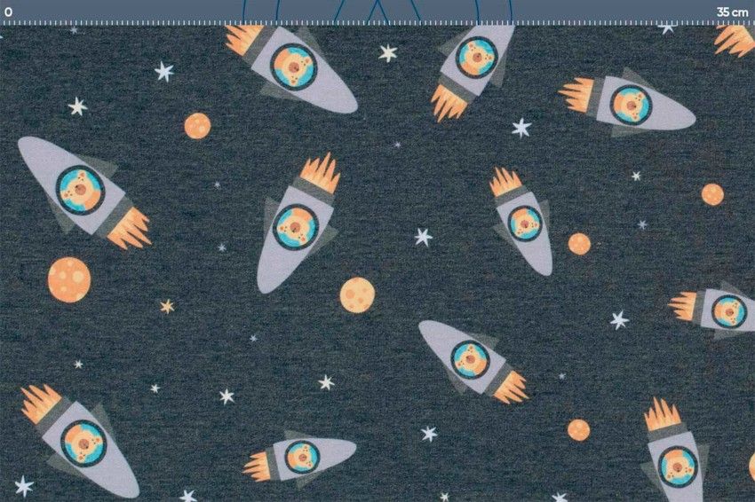 Moletinho PV Vortex Print Urso no Espaço - PRONTA ENTREGA - Aradefe Malhas