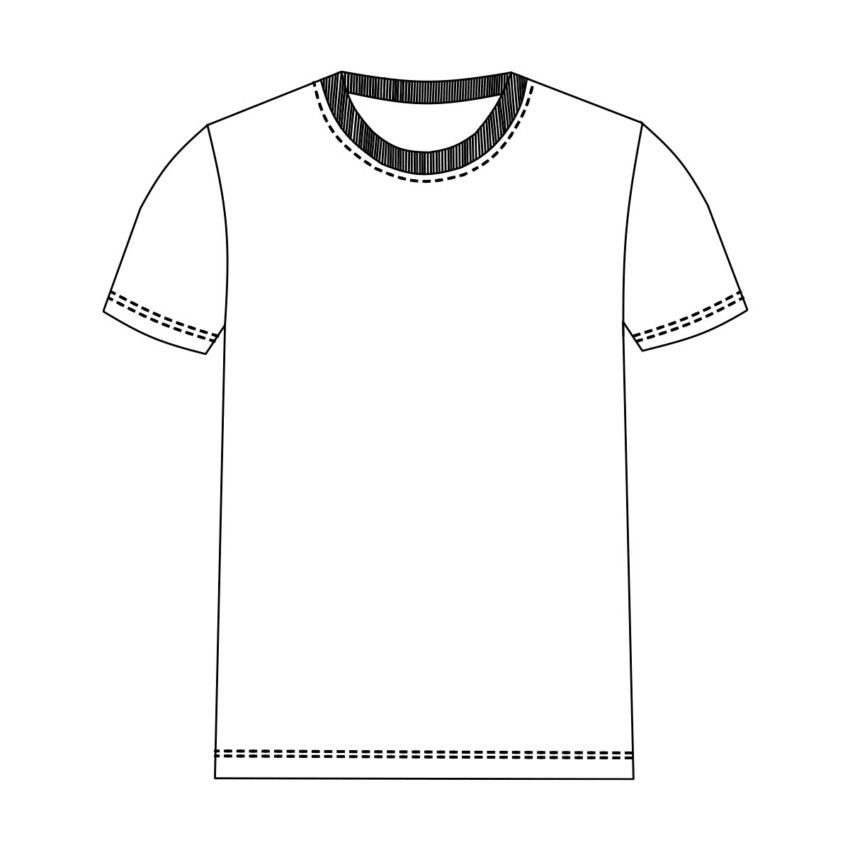 Molde Camiseta Manga Virada - Infantil Menino - IMPRESSÃO - Aradefe Malhas