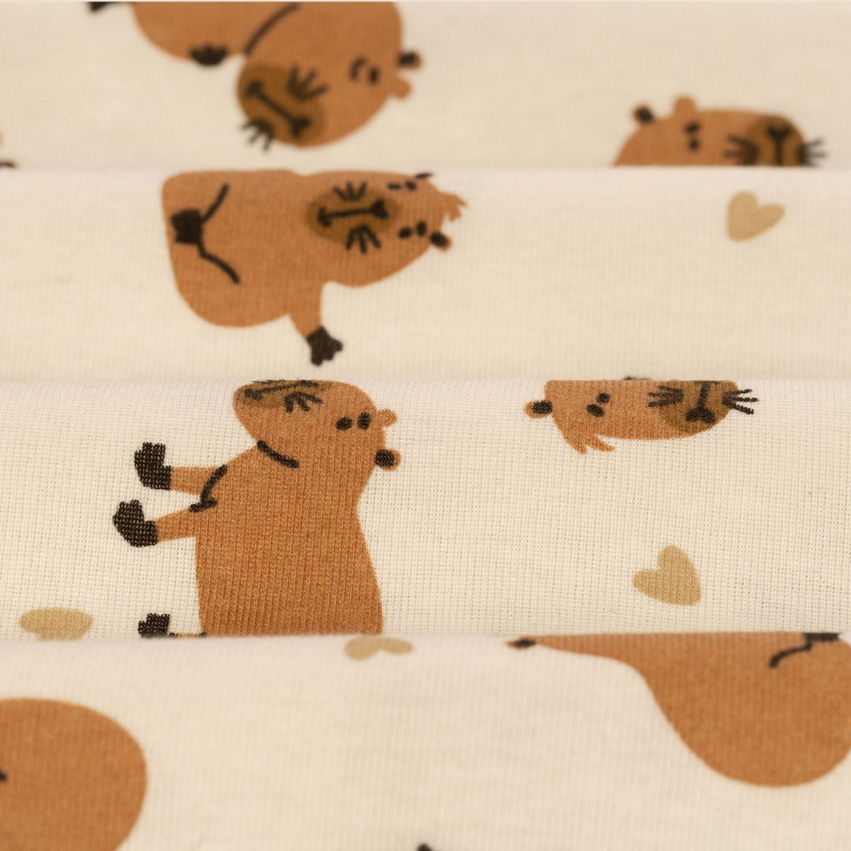 Malha Body Estampada - Amor de Capivara Fundo Champagne - PRONTA ...