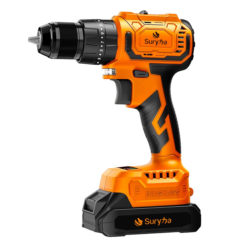 Furadeira de Impacto a Bateria 21 V Motor sem Escovas - Suryha