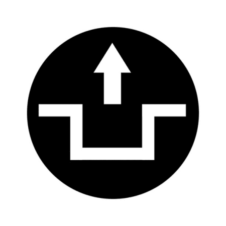 TECLA PARA BOTAO DE COMANDO SALIENTE PRETO COM SIMBOLO (DESBLOQUEIO) M22-XDH-S-X12 EATON