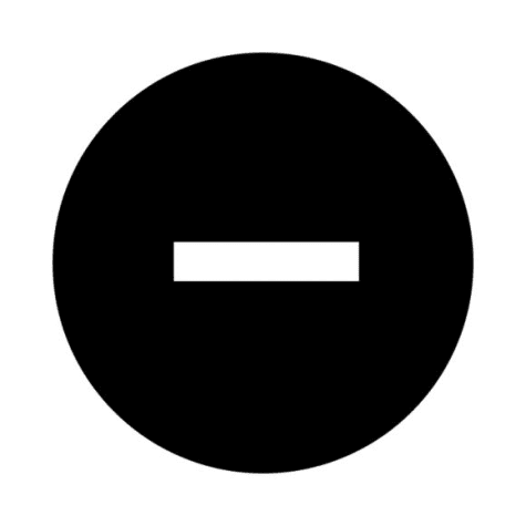 TECLA PARA BOTAO DE COMANDO TIPO COGUMELO PRETO COM SIMBOLO (-) M22-XDP-S-X5 EATON