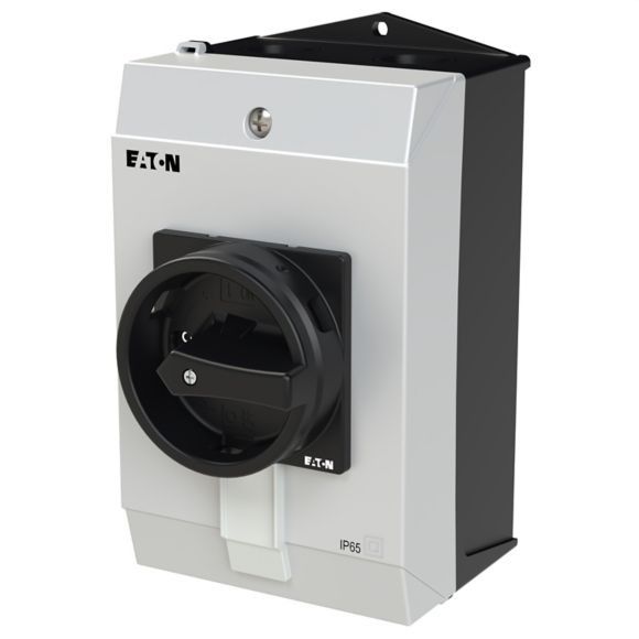 CHAVE SECCIONADORA TRIPOLAR 25A MANOPLA PRETA / MONTADA EM CAIXA IP65 ...