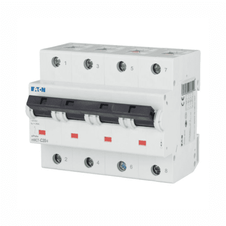 MINIDISJUNTOR TETRAPOLAR 20A CURVA C MMCT-C20/4 EATON