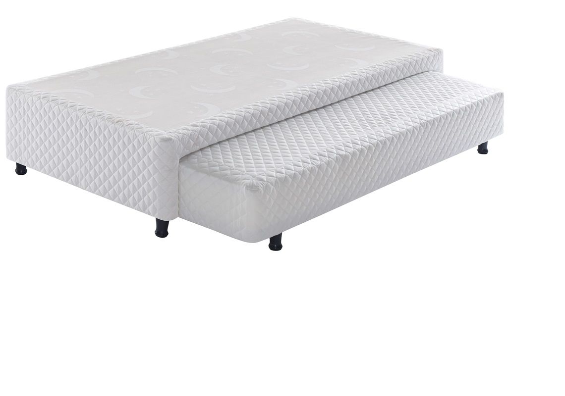 Somiê Auxiliar Tecido Branco, Solteiro 088x188x36cm