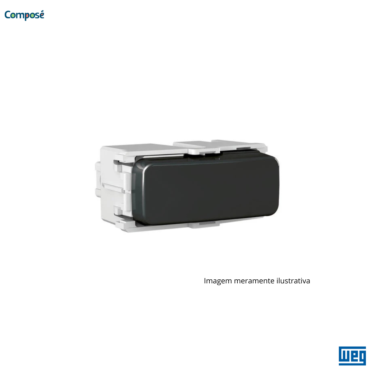 INTERRUPTOR PARALELO PRETO WEG COMPOSÉ