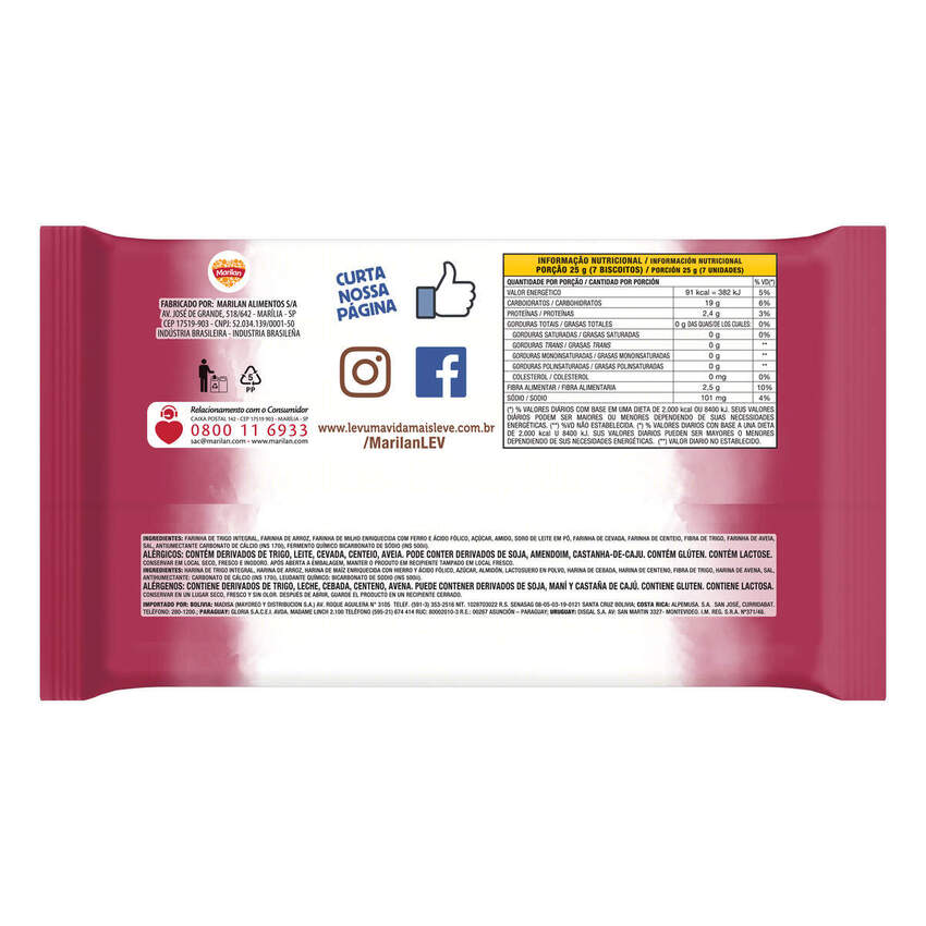 Torrada Multicereais Integral Marilan Lev Magic Toast Pacote 150g 6 ...