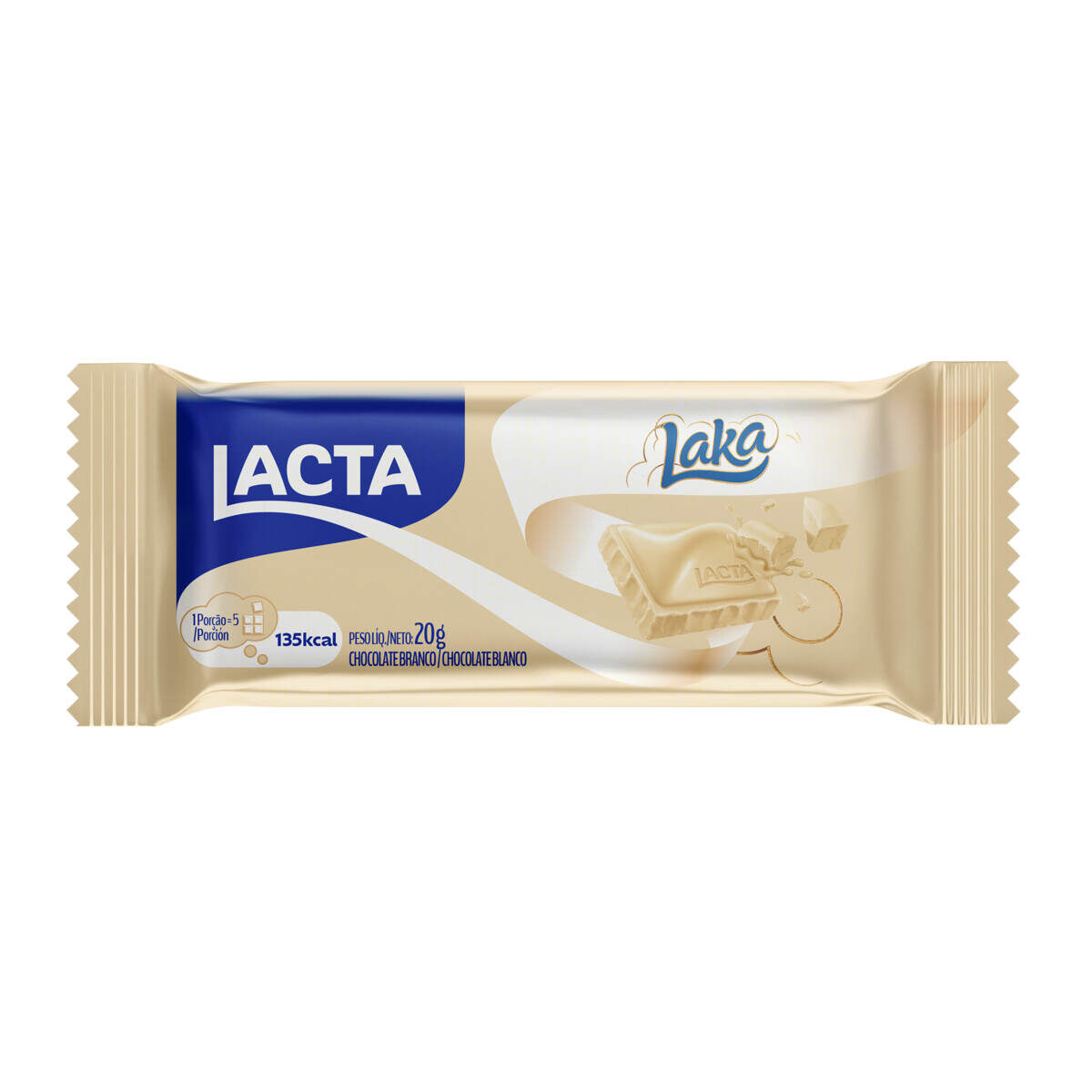 Chocolate Branco Lacta Laka Barra 20g - Minha Cooper