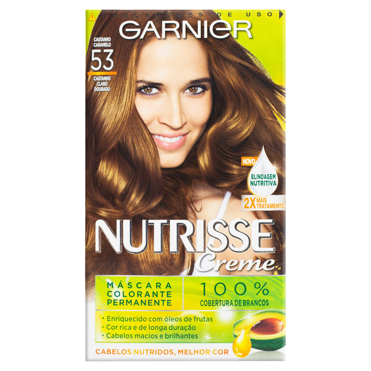 Tintura Permanente Castanho Claro Dourado 53 Garnier Nutrisse Creme Minha Cooper