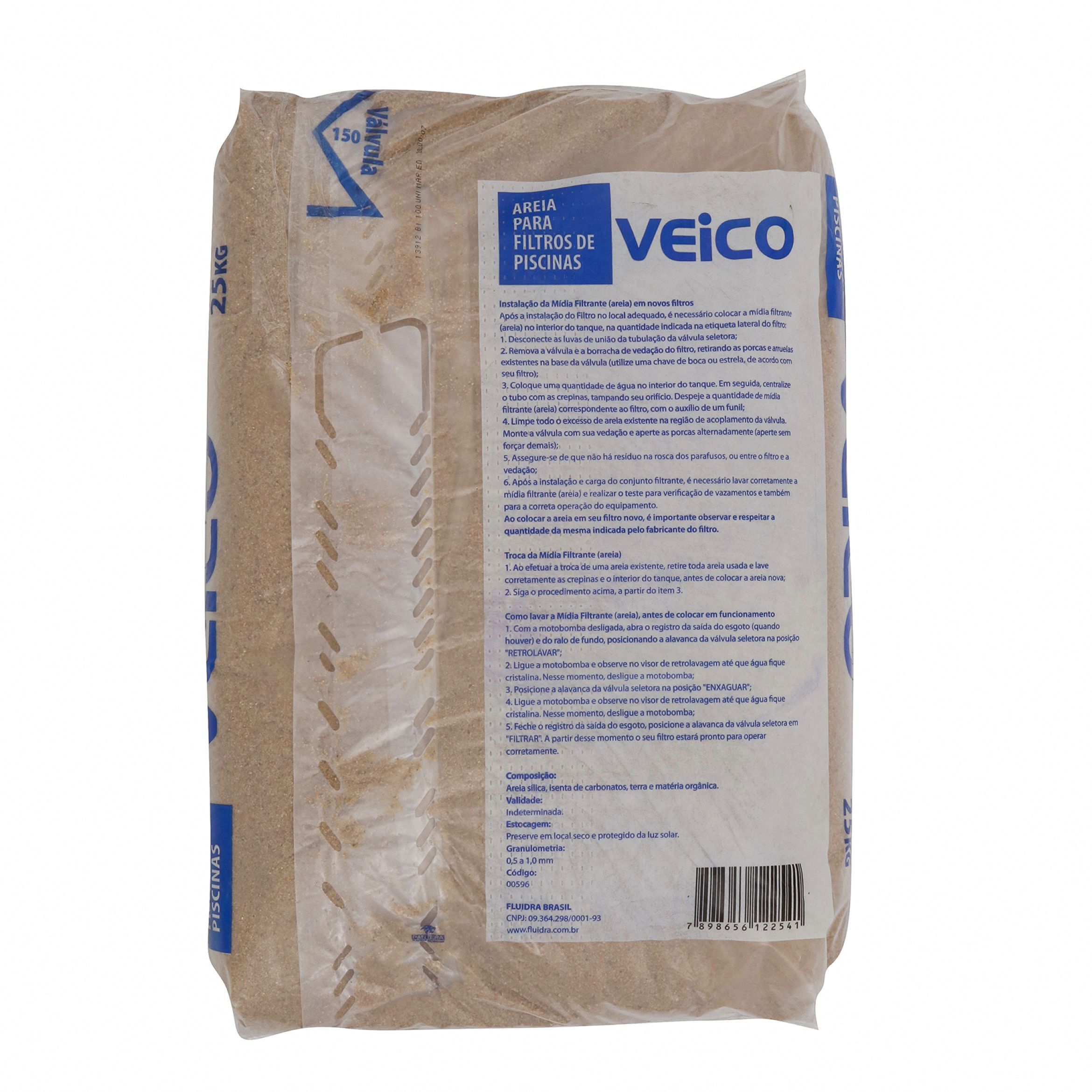 Areia Filtrante Veico 25Kg