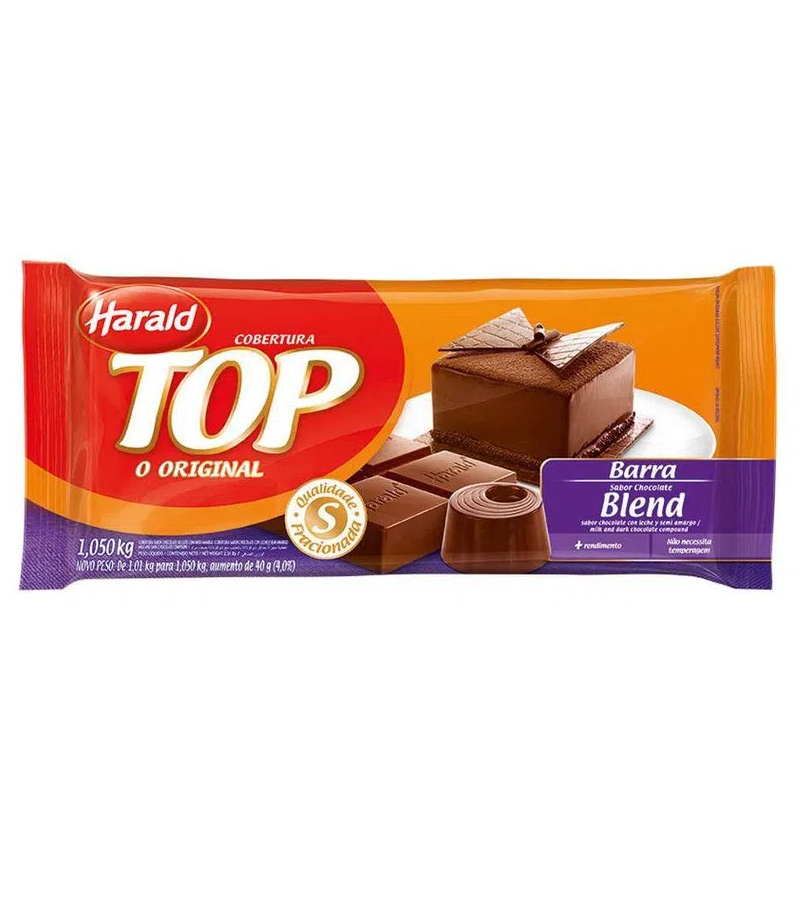 COBERTURA DE CHOCOLATE TOP BLEND HARALD 1,050 KG - Tozzo Alimentos Ltda