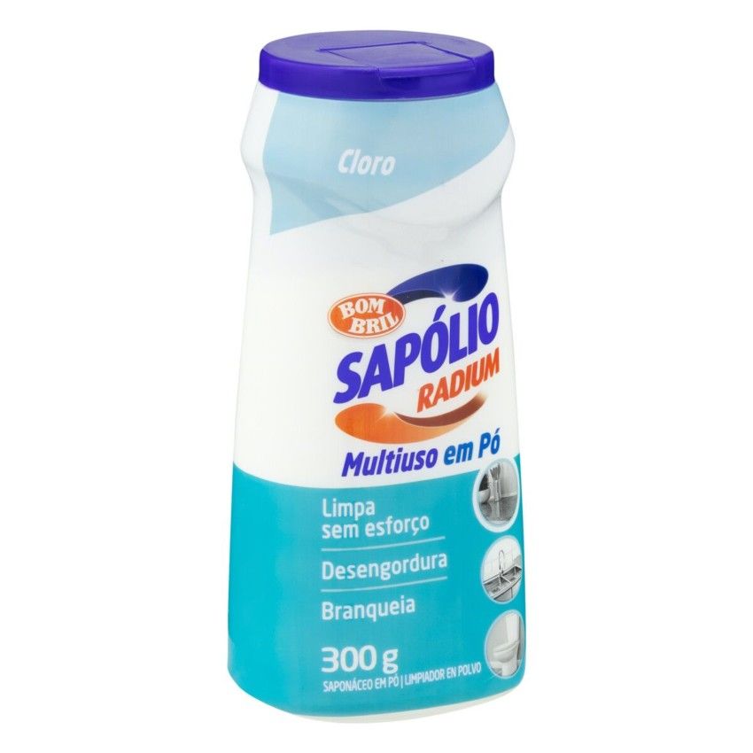 SAPÓLIO RADIUM PÓ CLORO 300GR, CX C/12 - Tozzo Alimentos Ltda