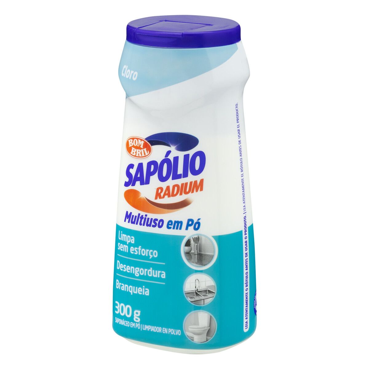 SAPÓLIO RADIUM PÓ CLORO 300GR, CX C/12 - Tozzo Alimentos Ltda