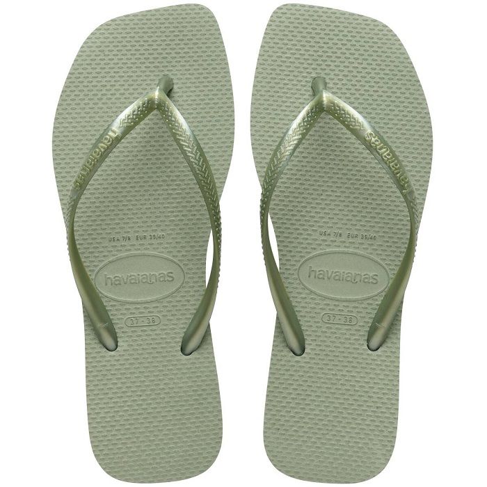 HAVAIANAS SLIM SQUARE SMOKE GREEN - 37 - Tozzo Alimentos Ltda