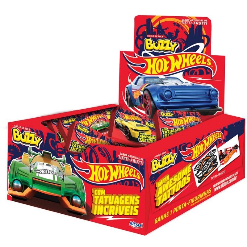 CHICLE RICLAN BUZZY TATTOO HOT WHELLS TUTTI FRUTTI 90UN - Tozzo ...