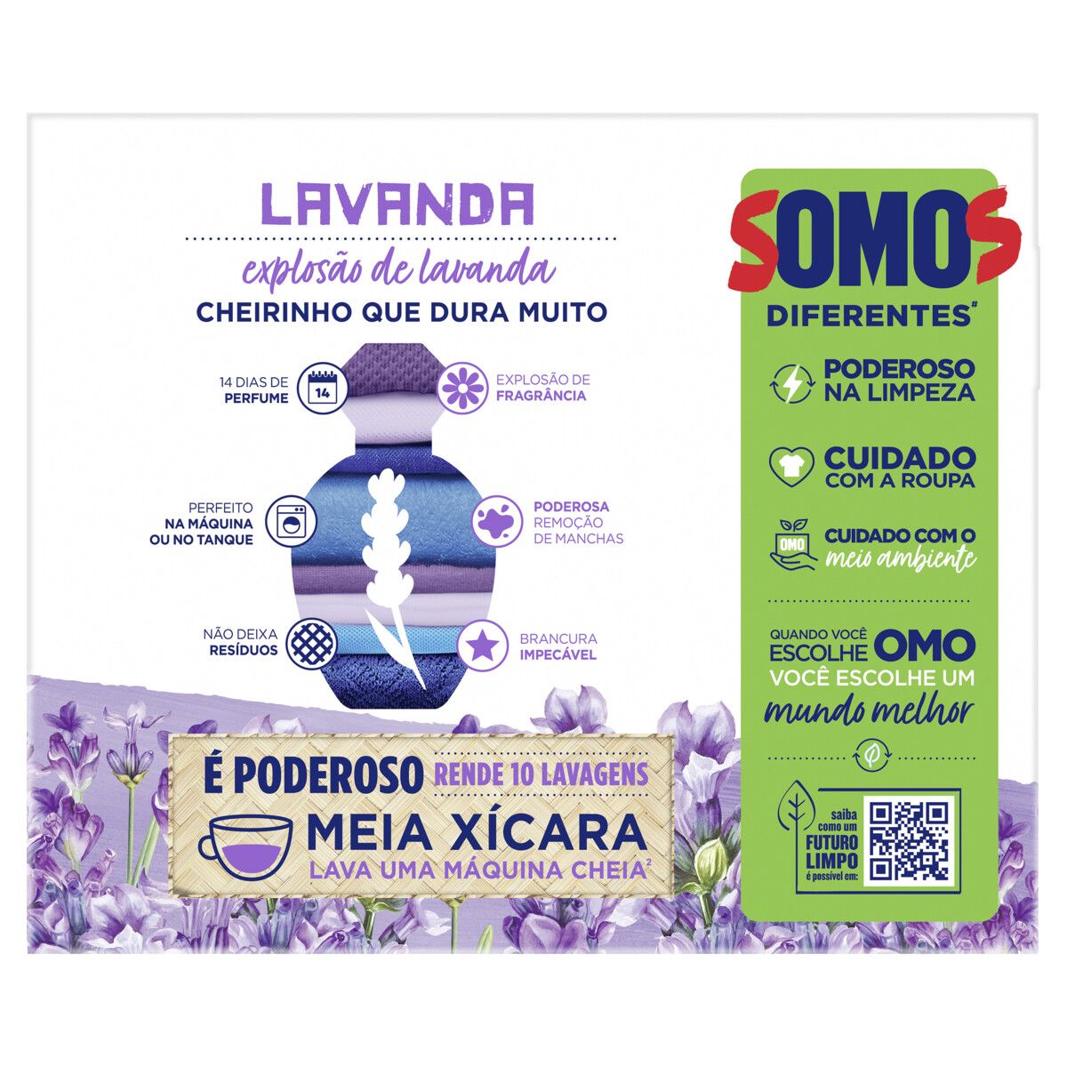 DETERGENTE PÓ OMO LAVANDA 800GR, CX C/20 - Tozzo Alimentos Ltda