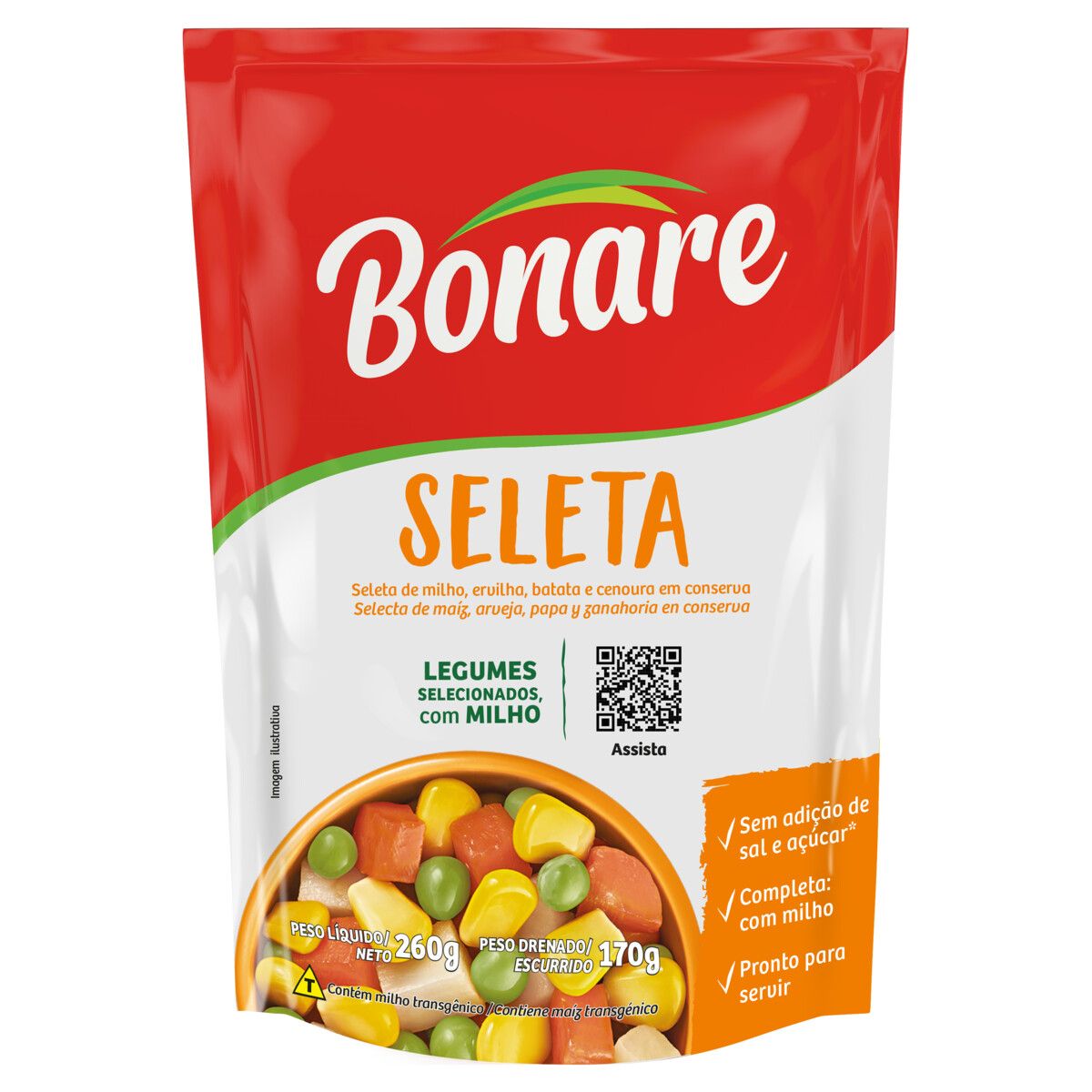 SELETA DE LEGUMES EM CONSERVA BONARE SACHÊ 170G, CX C/30 - Tozzo ...