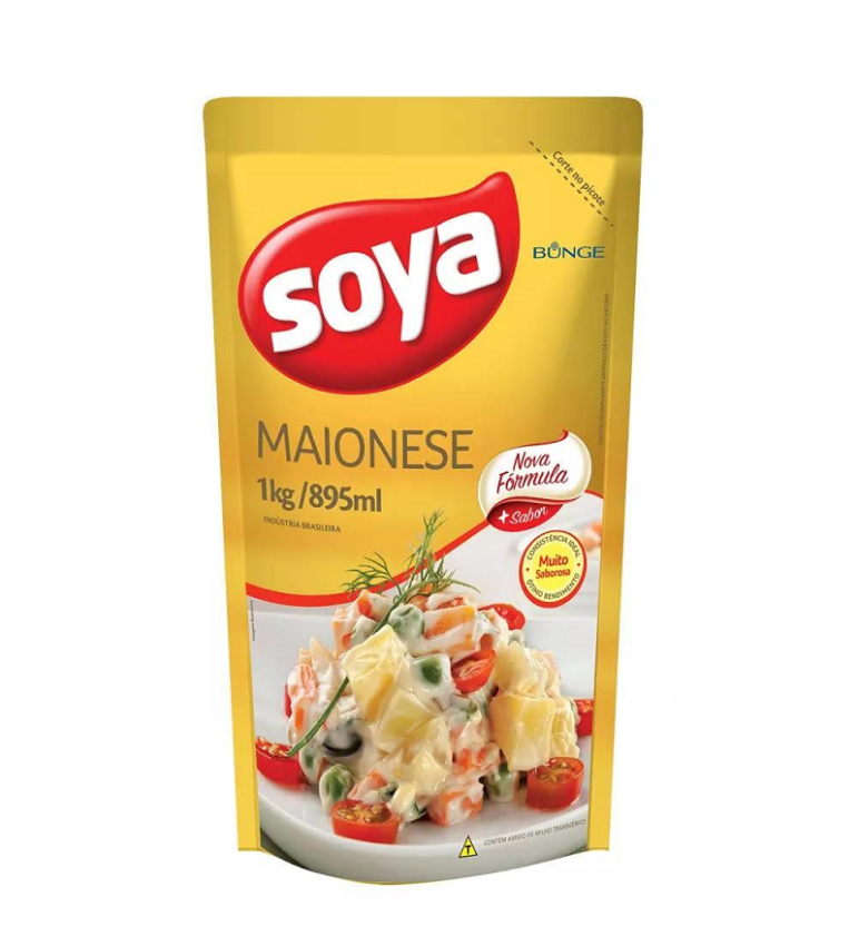 MAIONESE SOYA SACHÊ 1KG, CX C/6 - Tozzo Alimentos Ltda