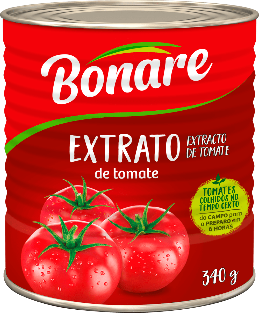 EXTRATO TOMATE BONARE LATA 340GR, CX C/24 - Tozzo Alimentos Ltda