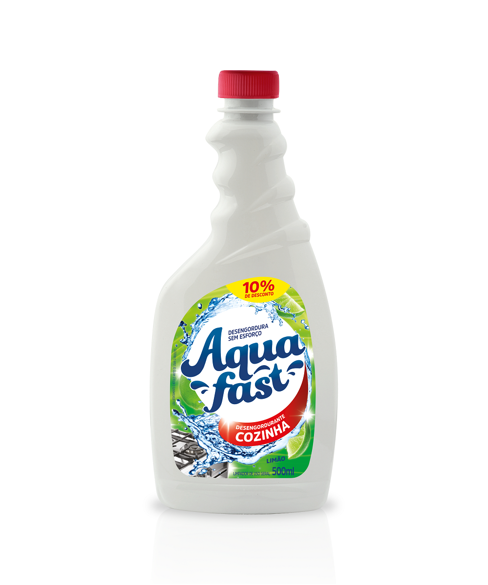 DESENGORDURANTE AQUAFAST LIMÃO 500ML, CX C/12 - Tozzo Alimentos Ltda