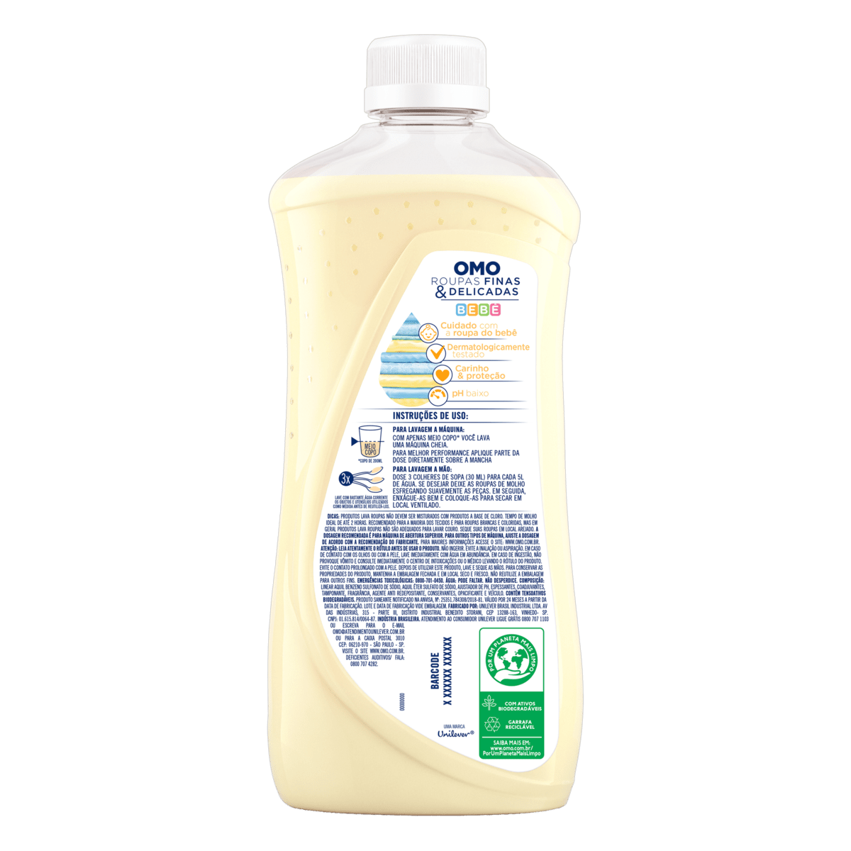 DETERGENTE LÍQUIDO OMO LAVA ROUPAS DELICADA BEBÊ 900ML - Tozzo ...