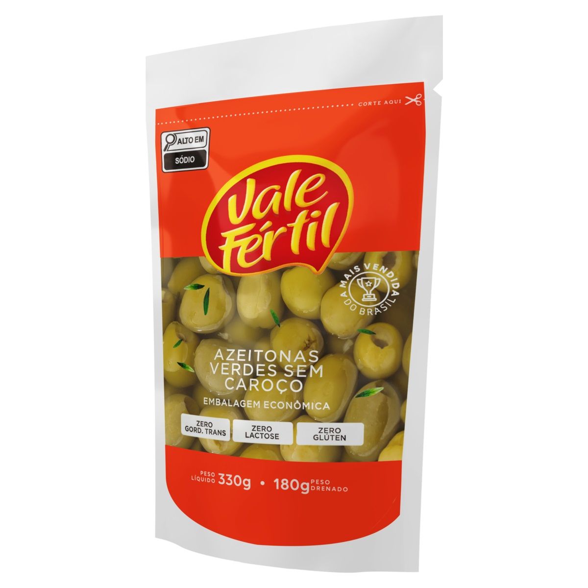 Azeitona Vale FÉrtil Verde Sem CaroÇo Doypack Und 180g Cx C 24 Tozzo