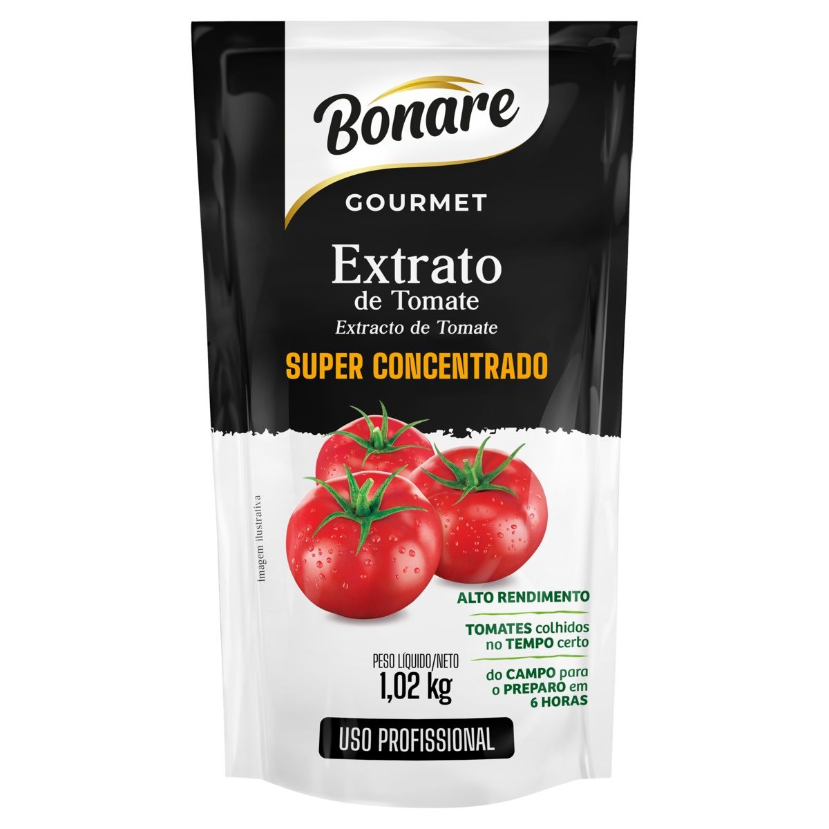 EXTRATO TOMATE BONARE GOURME SACHE 1.02KG - Tozzo Alimentos Ltda