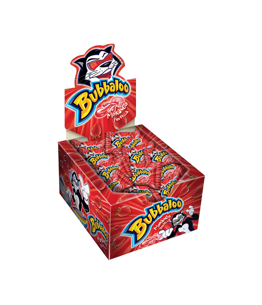 CHICLE BUBBALOO MORANGO C/60 - Tozzo Alimentos Ltda