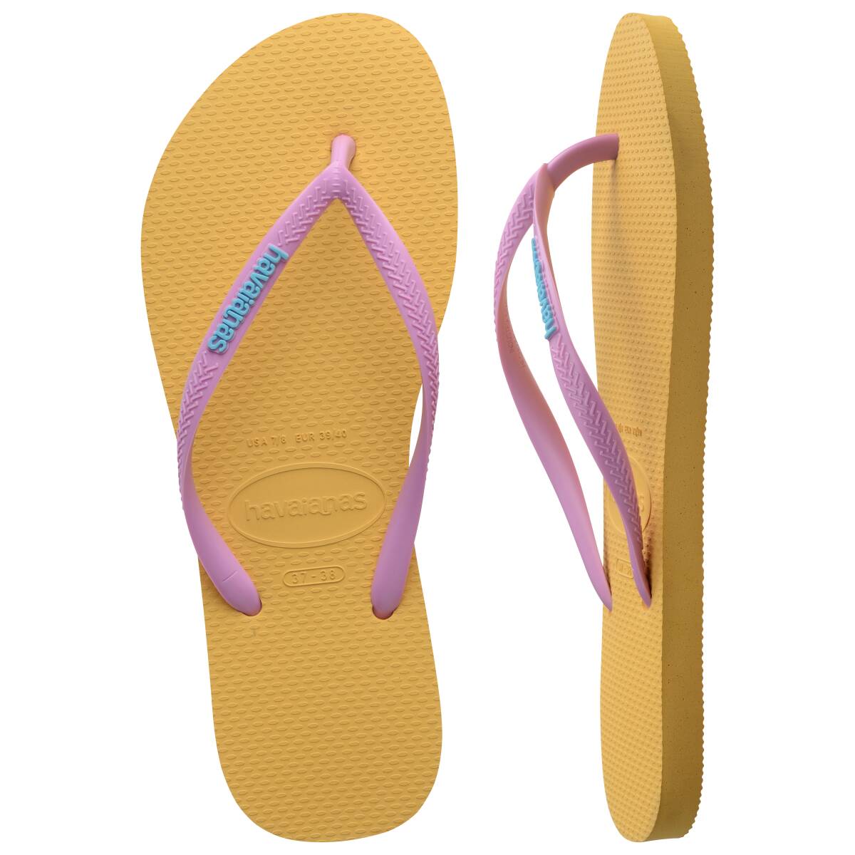 HAVAIANAS SLIM LOGO POP UP AMARELO CAJA - 35 - Tozzo Alimentos Ltda
