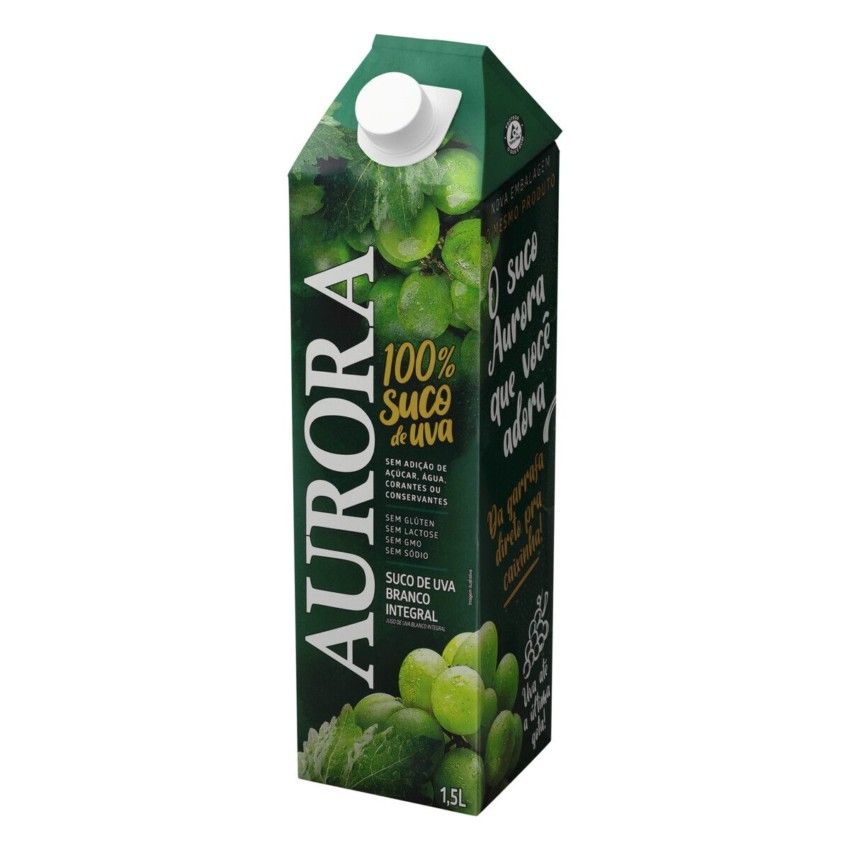 SUCO DE UVA AURORA INTEGRAL BRANCO TP 1.5 LITROS CX C/6 - Tozzo ...