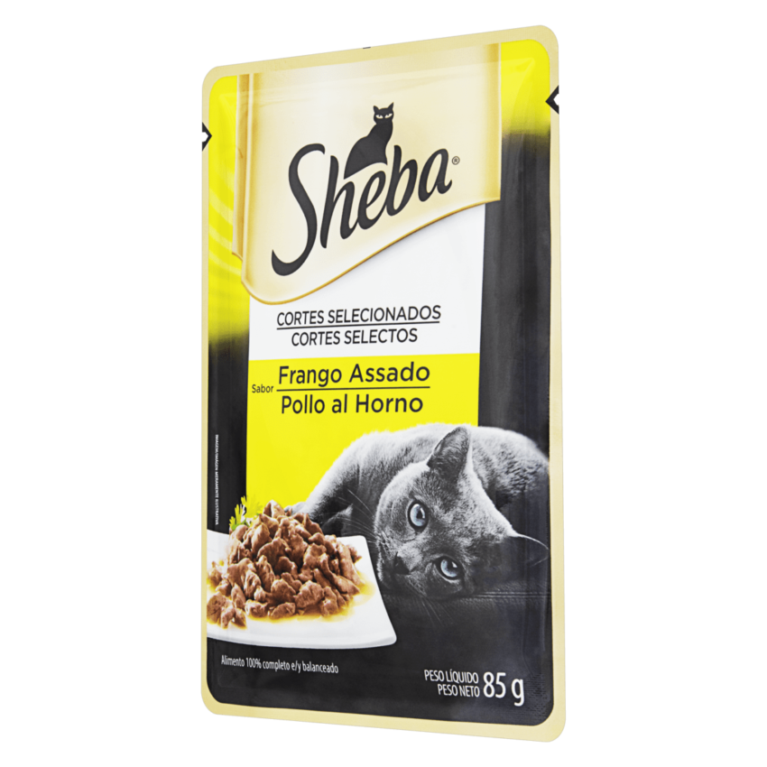 SHEBA SACHÊ PARA GATOS ADULTOS FRANGO ASSADO 85GR, KIT 20 UN - Tozzo ...