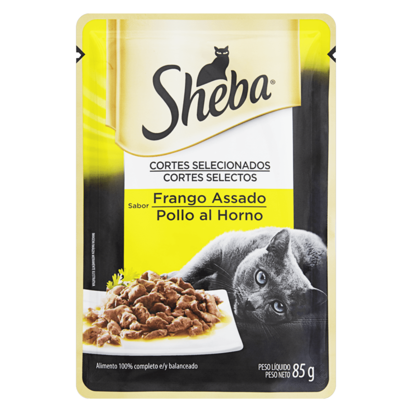 SHEBA SACHÊ PARA GATOS ADULTOS FRANGO ASSADO 85GR, KIT 20 UN - Tozzo ...