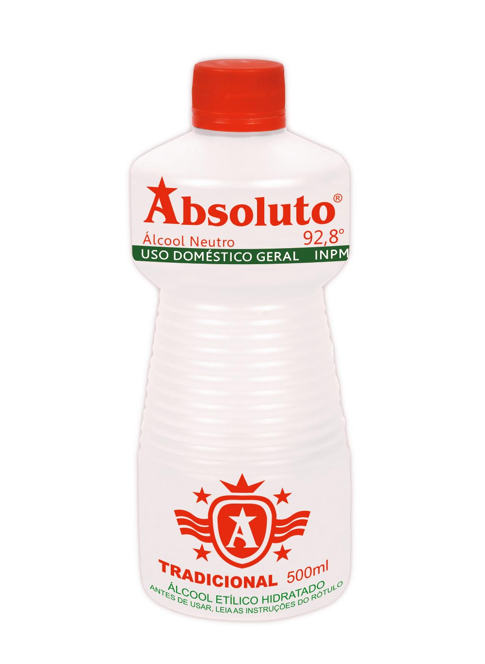 ÁLCOOL ABSOLUTO 92,8 NEUTRO 500ML, CX C/12 - Tozzo Alimentos Ltda