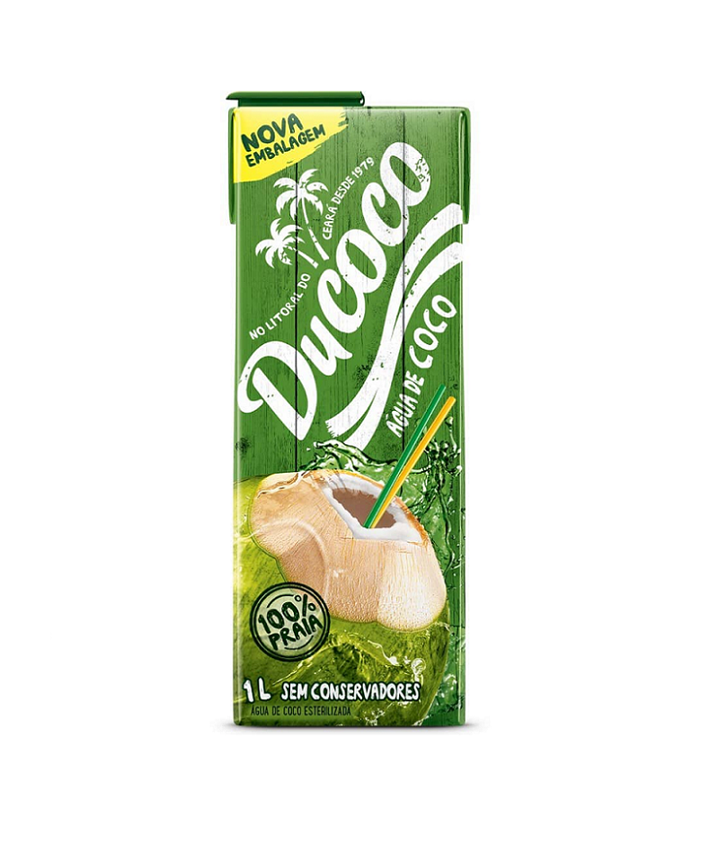 ÁGUA COCO DUCOCO TETRA PAK 1LT, CX C/12 - Tozzo Alimentos Ltda