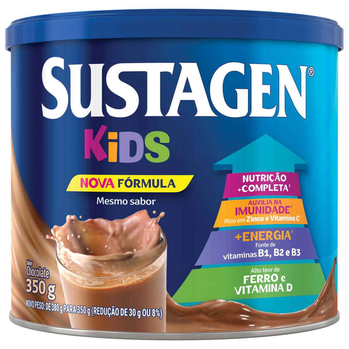 SUSTAGEN KIDS CHOCOLATE LATA 350G - Tozzo Alimentos Ltda