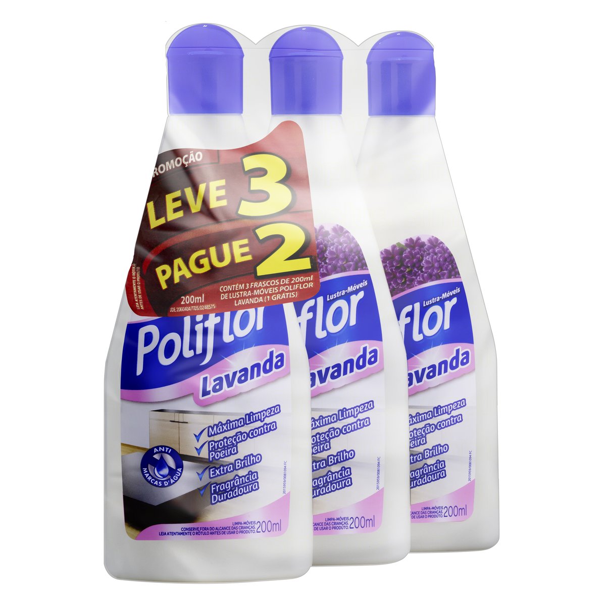 LUSTRA MOVEIS POLIFLOR LAVANDA LEVE 3 PAGUE 2 3/200ML - LUSTRA MOVEIS ...