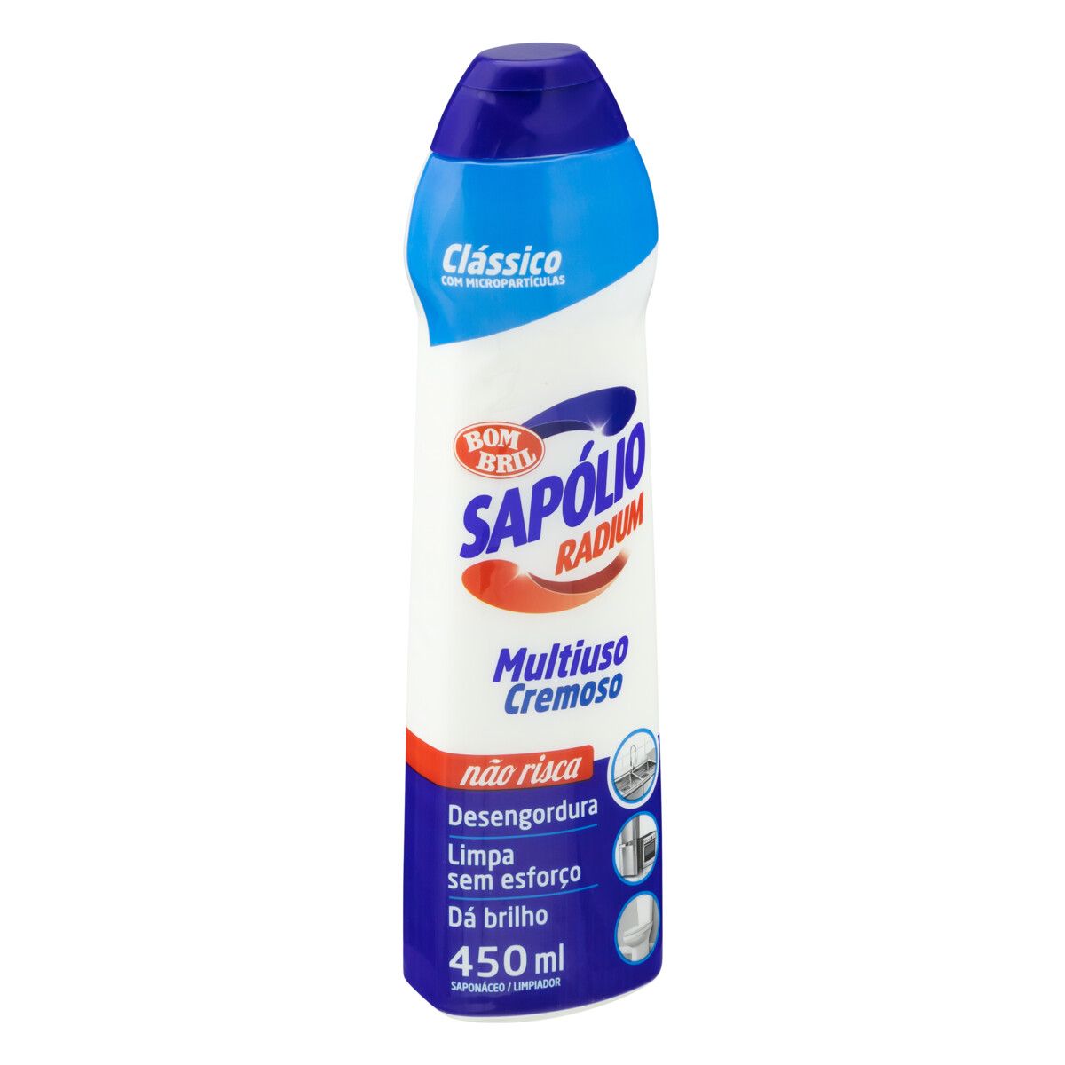 SAPÓLIO RADIUM LÍQUIDO CLÁSSICO 450ML, CX C/12 - Tozzo Alimentos Ltda