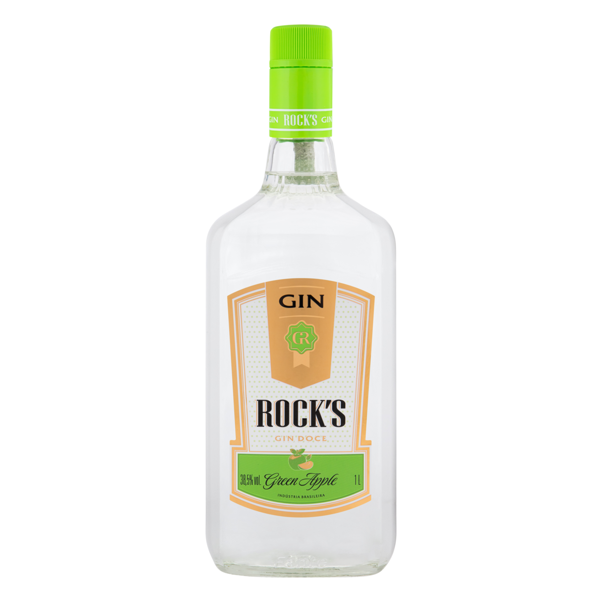 GIN ROCK'S GREEN APPLE 995ML, CX C/6 - Tozzo Alimentos Ltda