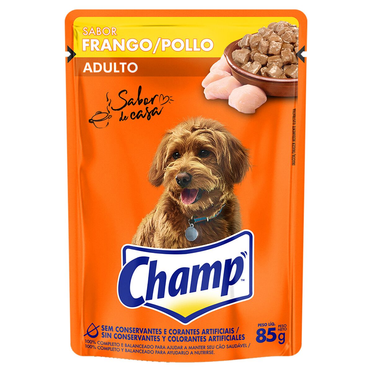 CHAMP SACHE FRANGO ADULTO 85GR, KIT 20 UN - Tozzo Alimentos Ltda