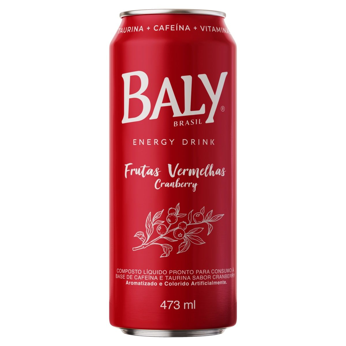 ENERGÉTICO BALY CRANBERRY LATA 473ML, DS C/6 - Tozzo Alimentos Ltda