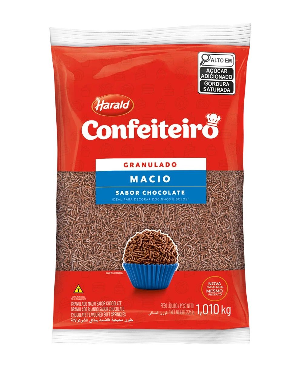 CHOCOLATE GRANULADO HARALD MACIO 1.01KG - Tozzo Alimentos Ltda