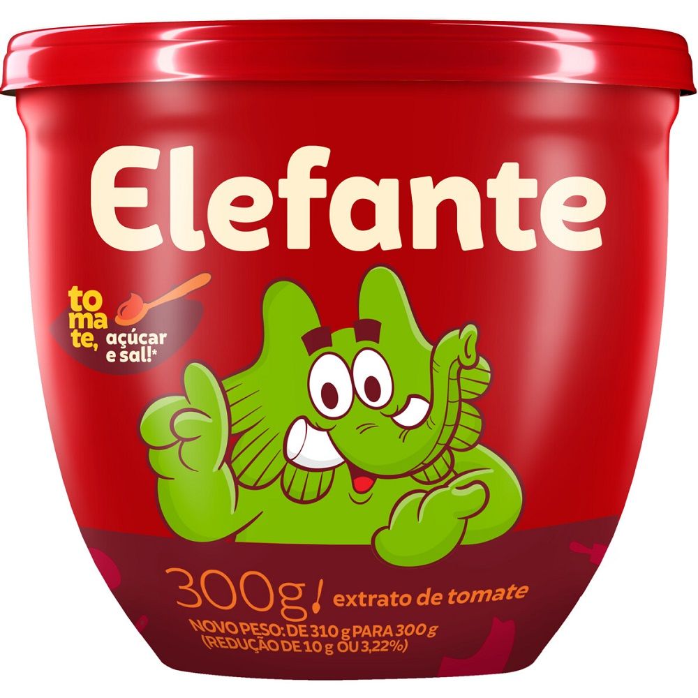 EXTRATO TOMATE ELEFANTE POTE 300GR, CX C/24 - Tozzo Alimentos Ltda