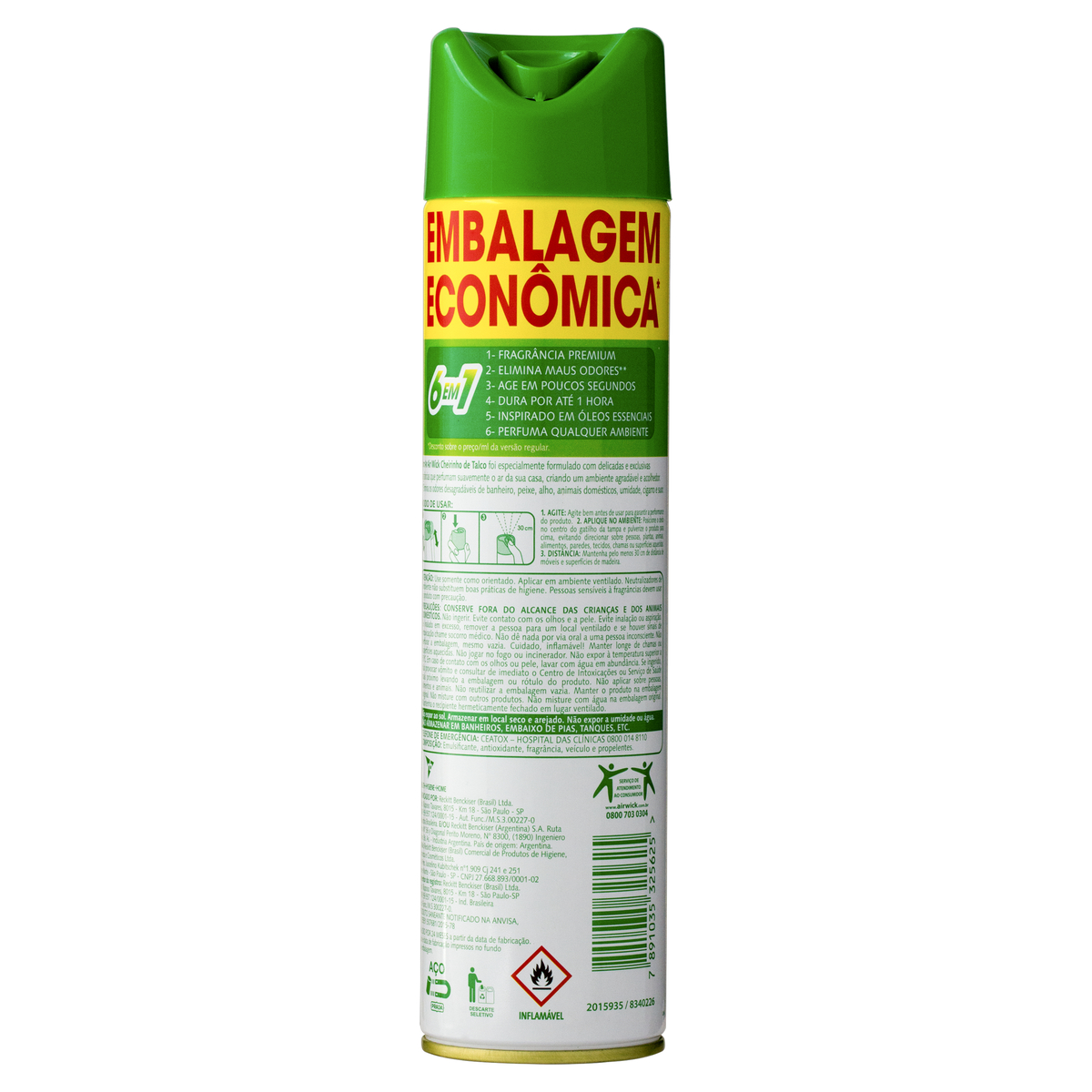 BOM AR AERO CHEIRO TALCO EMBALAGEM ECONÔMICA 360ML - BOM AR AERO CHEIRO ...
