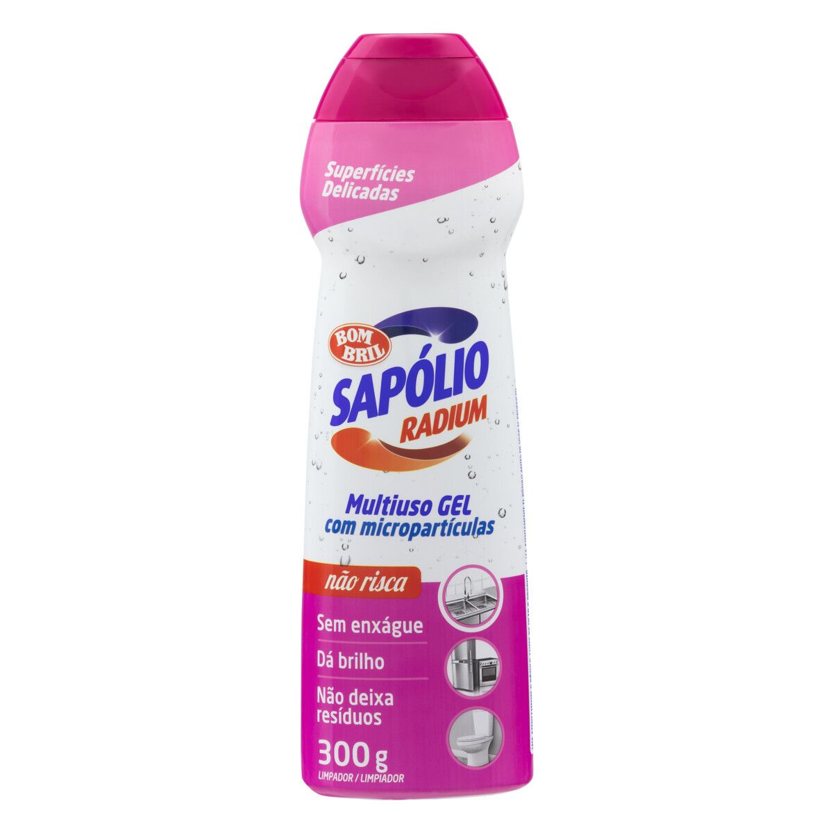 SAPÓLIO RADIUM GEL BICARBONATO 300ML, CX C/12 - Tozzo Alimentos Ltda