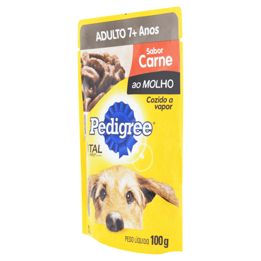 PEDIGREE SACHE ADULATA CARNE 7+ 100GR, CX C/18 - Tozzo Alimentos Ltda