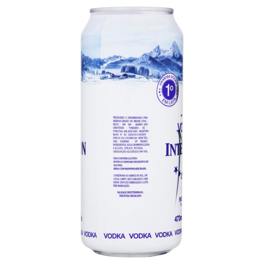 VODKA INTENCION LATA 473ML, DS C/6 - Tozzo Alimentos Ltda