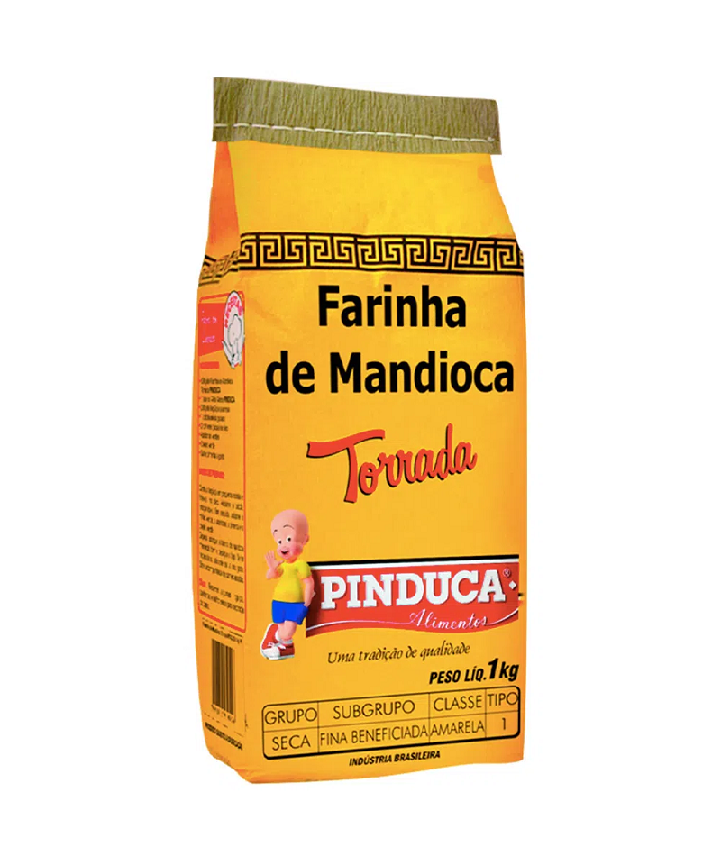 FARINHA DE MANDIOCA PINDUCA TORRADA 1KG, CX C/20 - Tozzo Alimentos Ltda