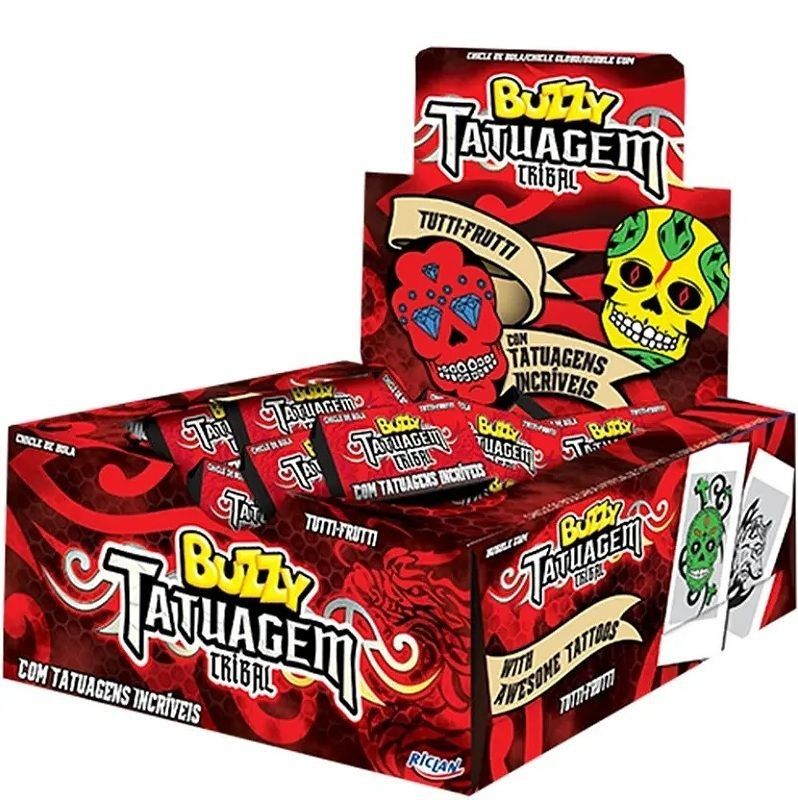 CHICLE RICLAN BUZZY TAATTOO NENO TRIBAL TUTTI FUTTI 90UN - Tozzo ...