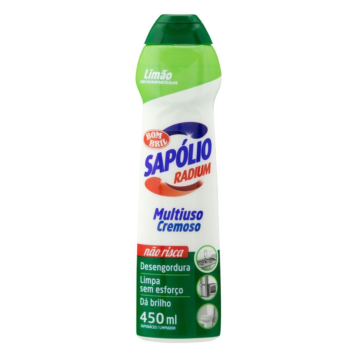 SAPÓLIO RADIUM LÍQUIDO LIMÃO 450ML, CX C/12 - Tozzo Alimentos Ltda