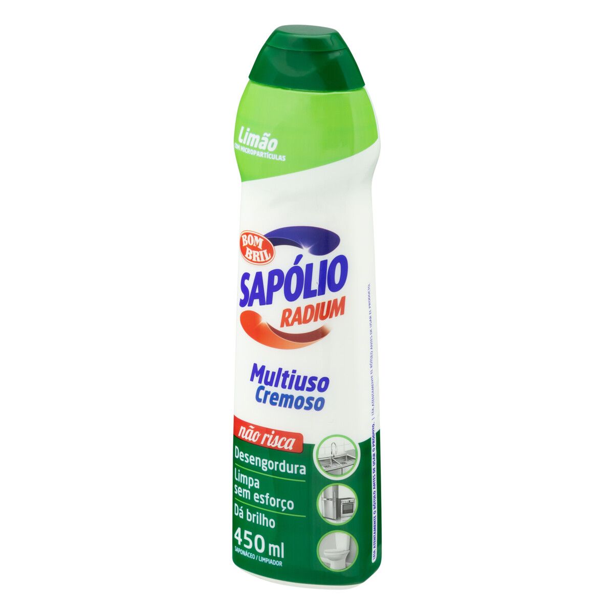 SAPÓLIO RADIUM LÍQUIDO LIMÃO 450ML, CX C/12 - Tozzo Alimentos Ltda